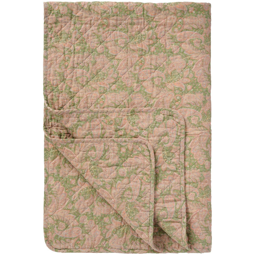IB Quilt w/green and light pink paisley pattern | CollardManson