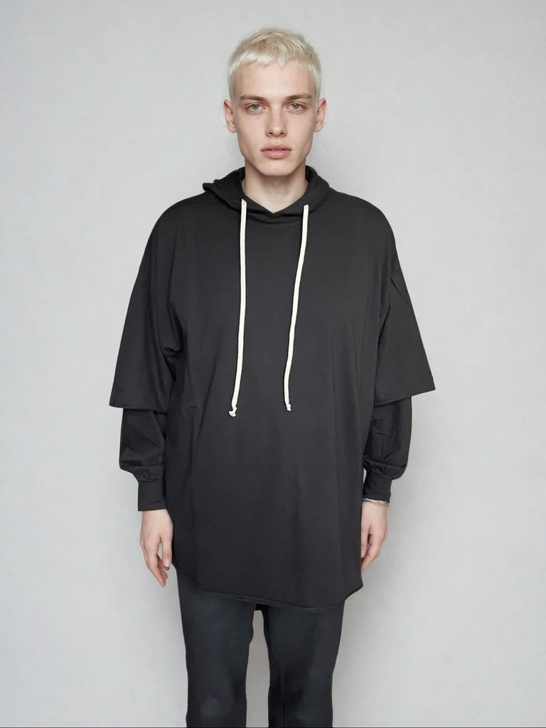DRKSHDW by Rick Owens SS26 Tommy Hustler Hoodie Black | CollardManson