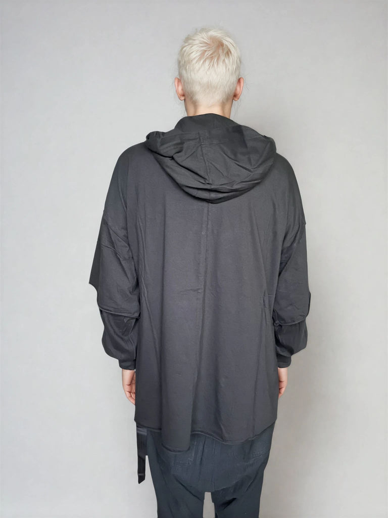 DRKSHDW by Rick Owens SS26 Tommy Hustler Hoodie Black | CollardManson