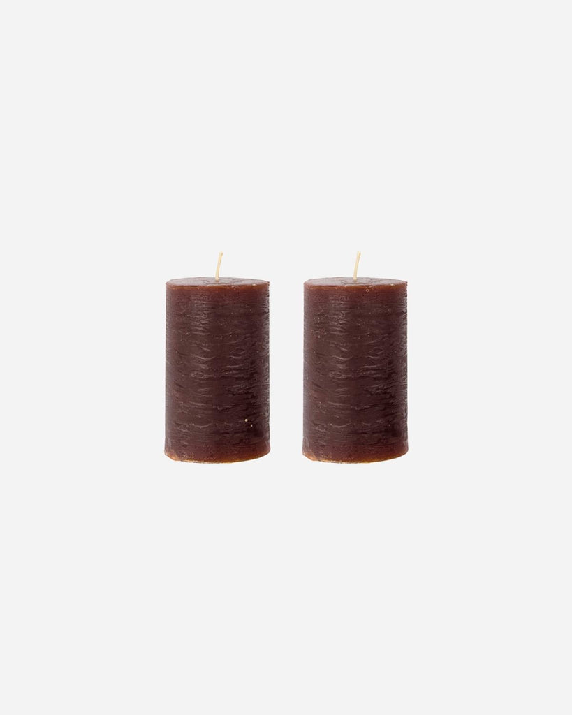 Pillar candle, Rustic Wax, Cognac | CollardManson